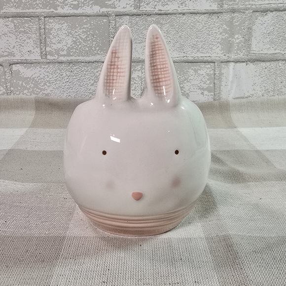 Creative Co-Op | Art | Small Ceramic Easter Bunny Rabbit Spring 6 White ...